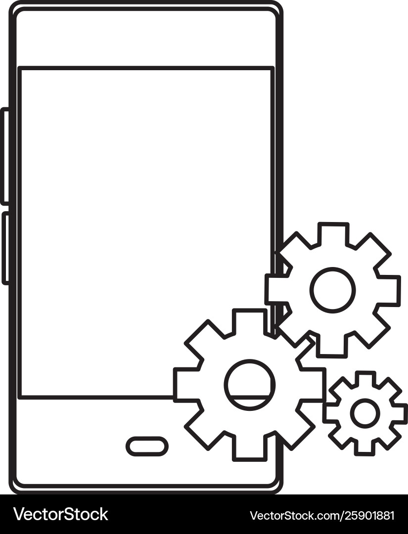 Cellphone communication mobile icon cartoon Vector Image