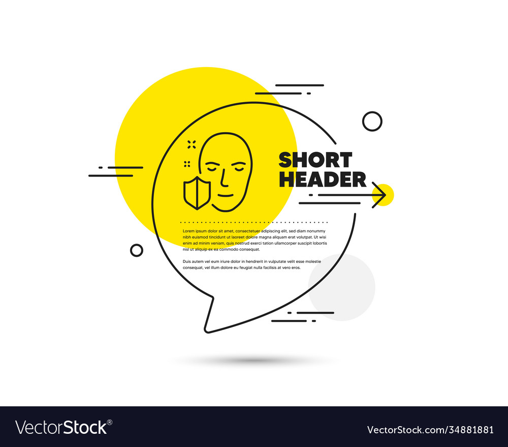 Face Detection Protected Line Icon Secure Access Vector Image