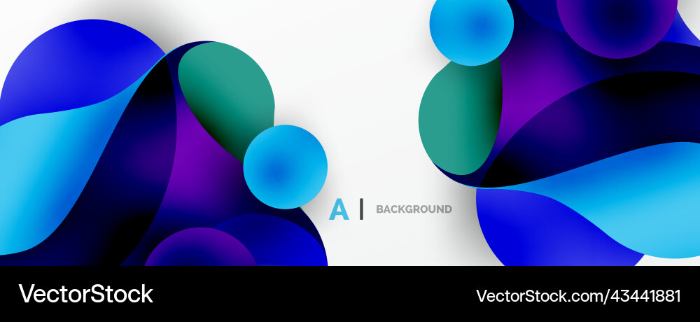 Flowing geometric shapes minimalist abstract Vector Image