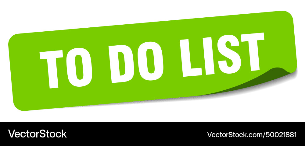 To do list sticker to do list label Royalty Free Vector