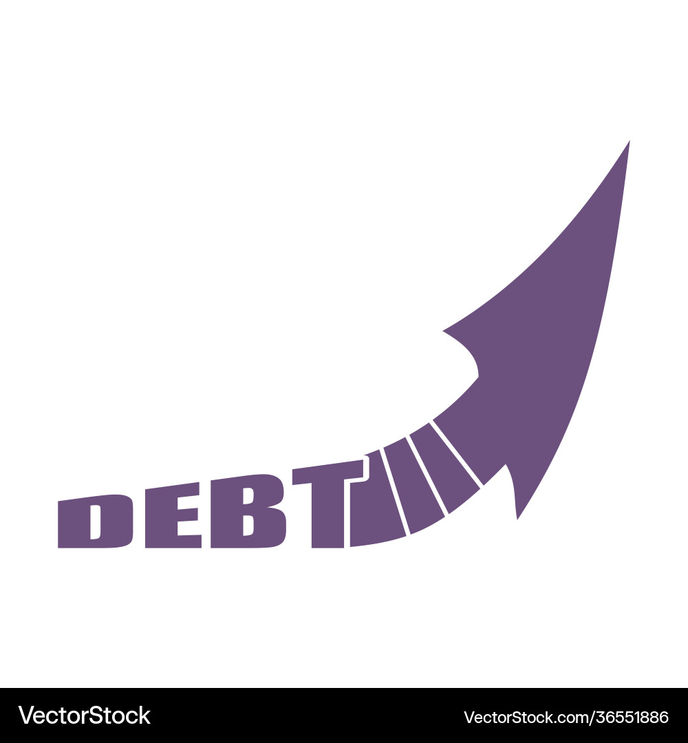 Abstract background on business concept on debt Vector Image