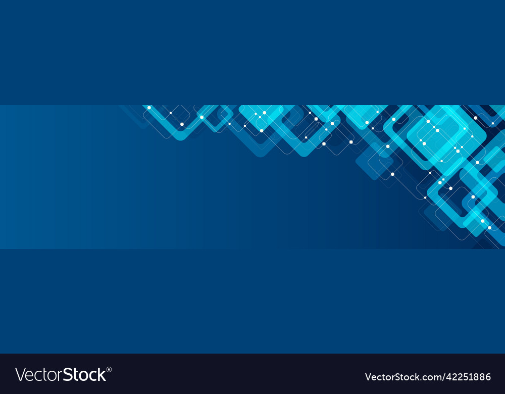 Abstract blue technology banner background modern Vector Image