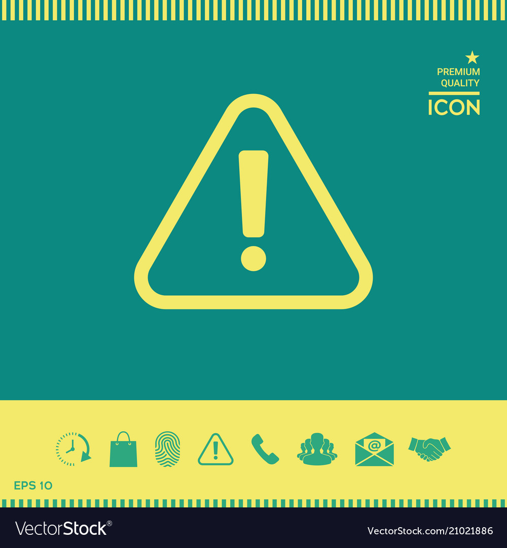 Attention icon symbol Royalty Free Vector Image