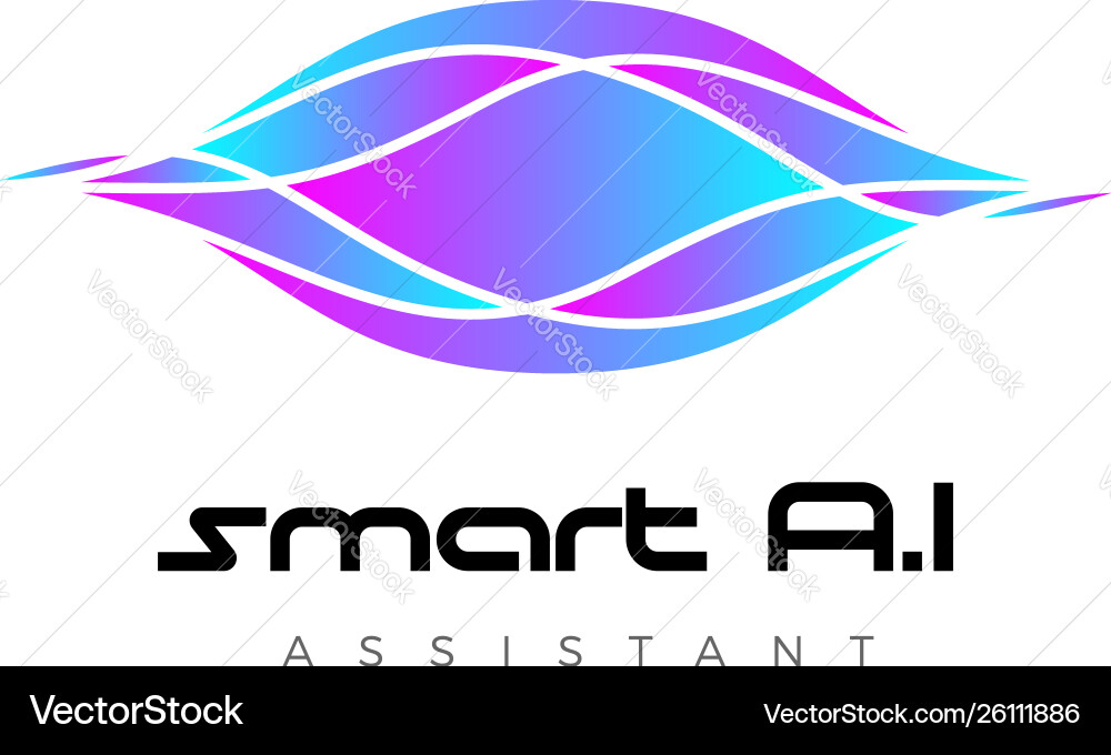 Colorful sound wave logo design template Vector Image