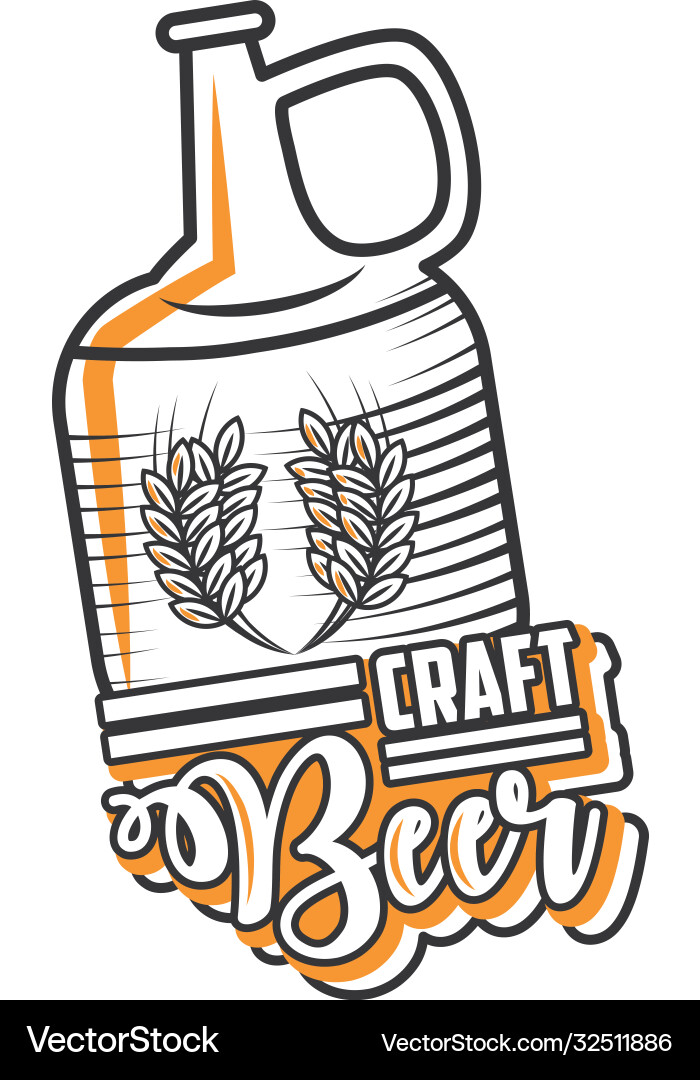 Craft beer festival bottled Royalty Free Vector Image