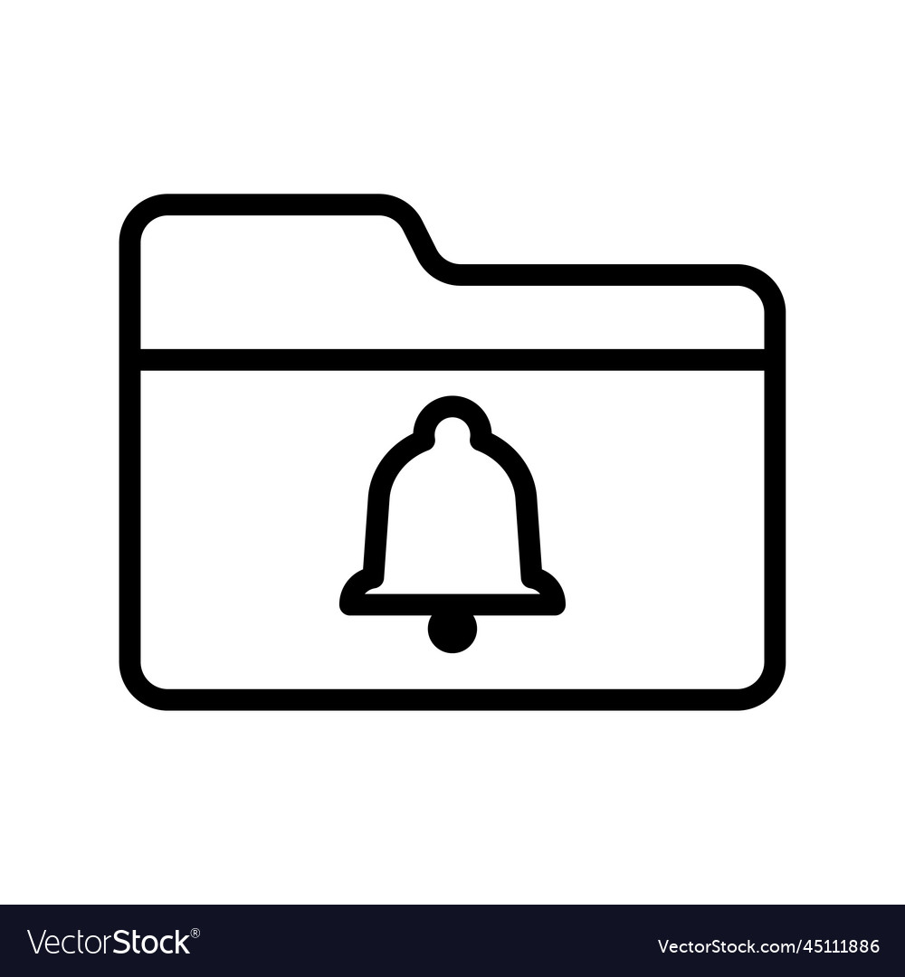 Folder notification icon Royalty Free Vector Image