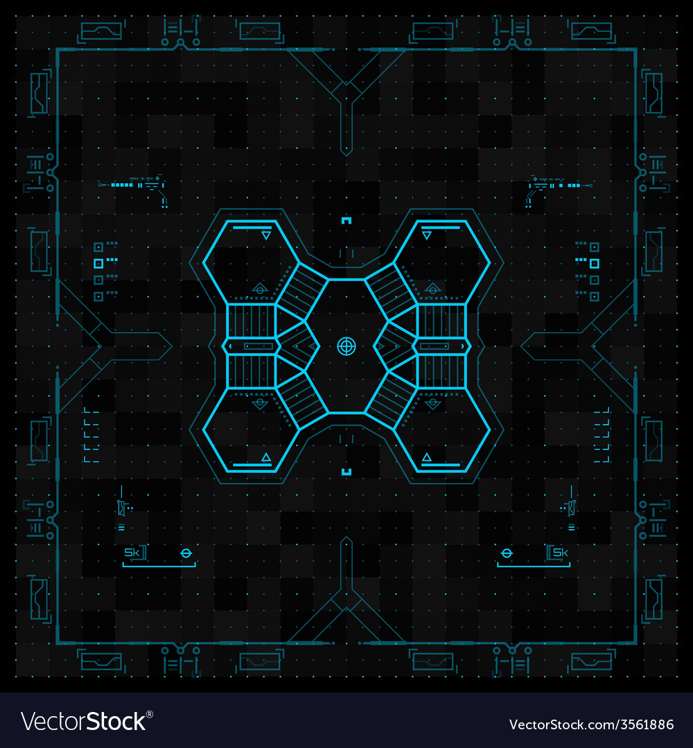 Futuristic graphic user interface Royalty Free Vector Image