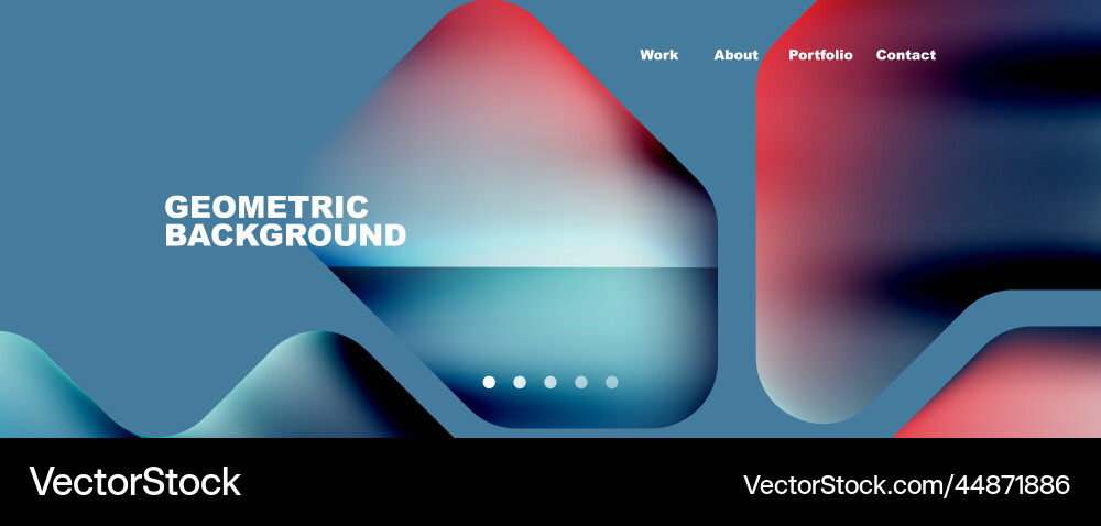 Geometric fluid shapes with liquid colors abstract