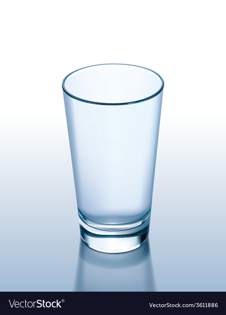 Glass empty Royalty Free Vector Image - VectorStock