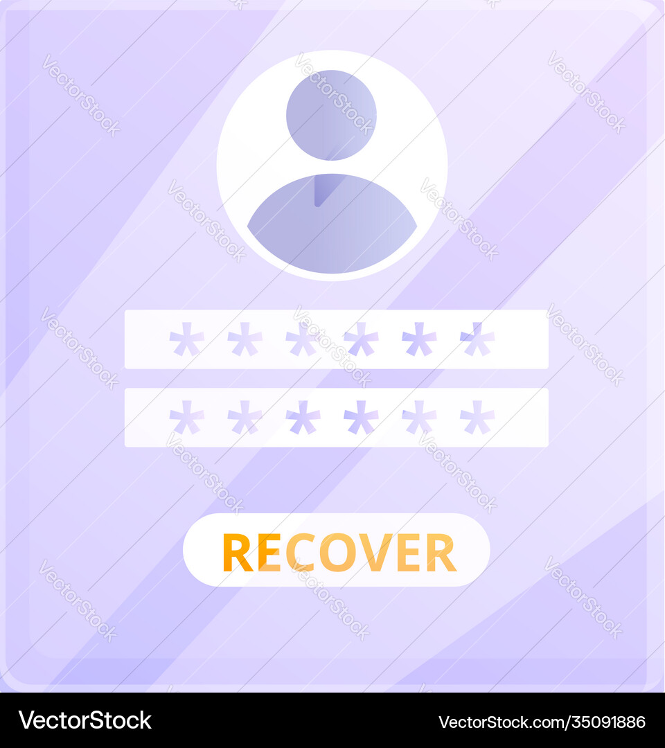 Recover admin password icon cartoon style Vector Image