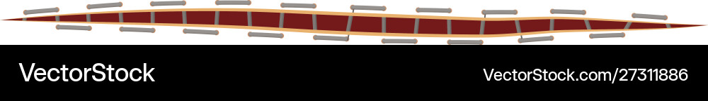 Surgical suture for wound medical Royalty Free Vector Image