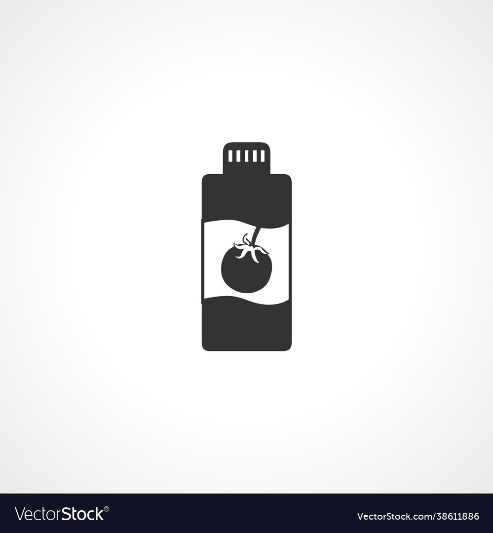 Tomato paste icon paste isolated simple Royalty Free Vector