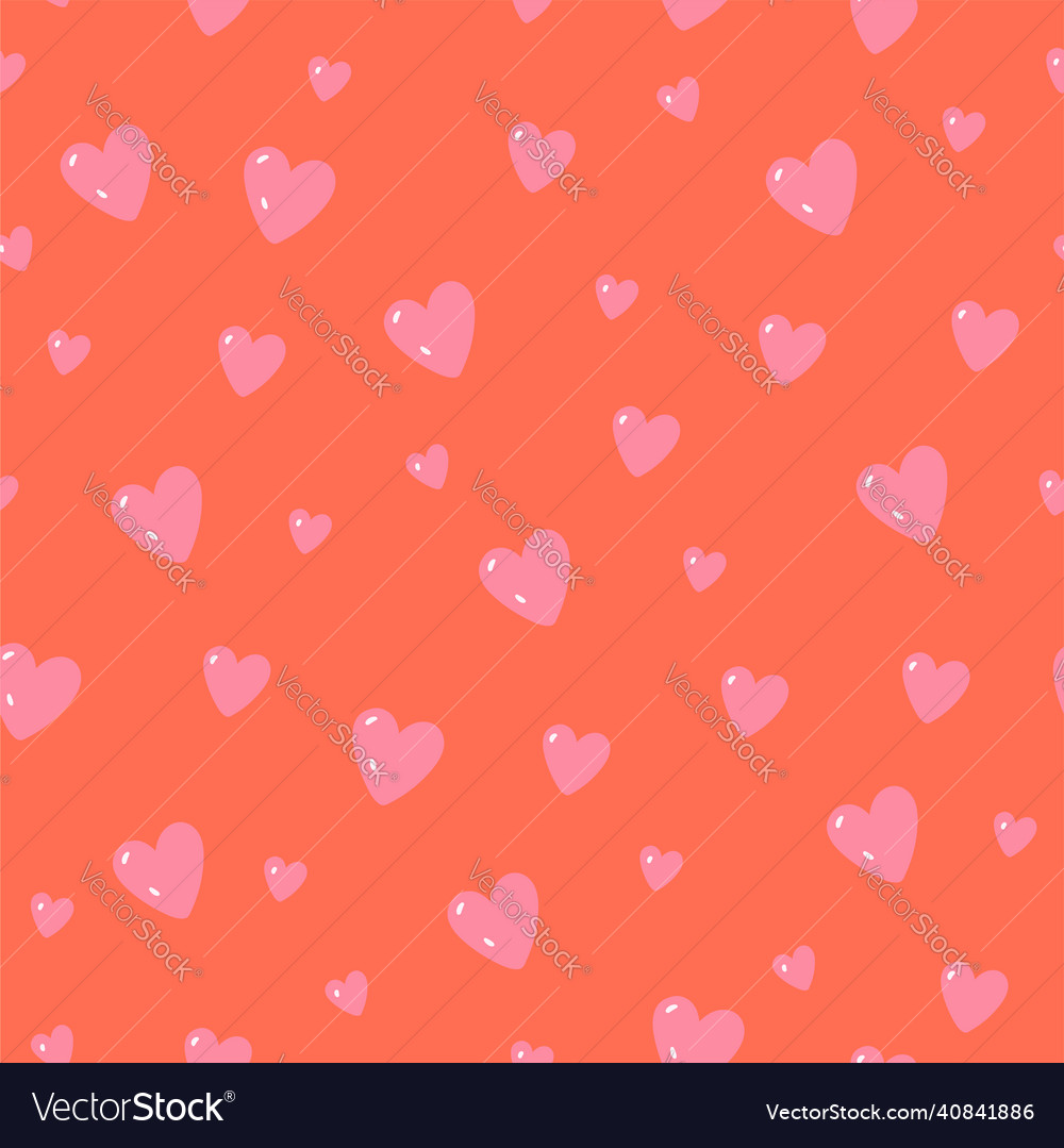 Valentine s day seamless pattern with hearts Vector Image
