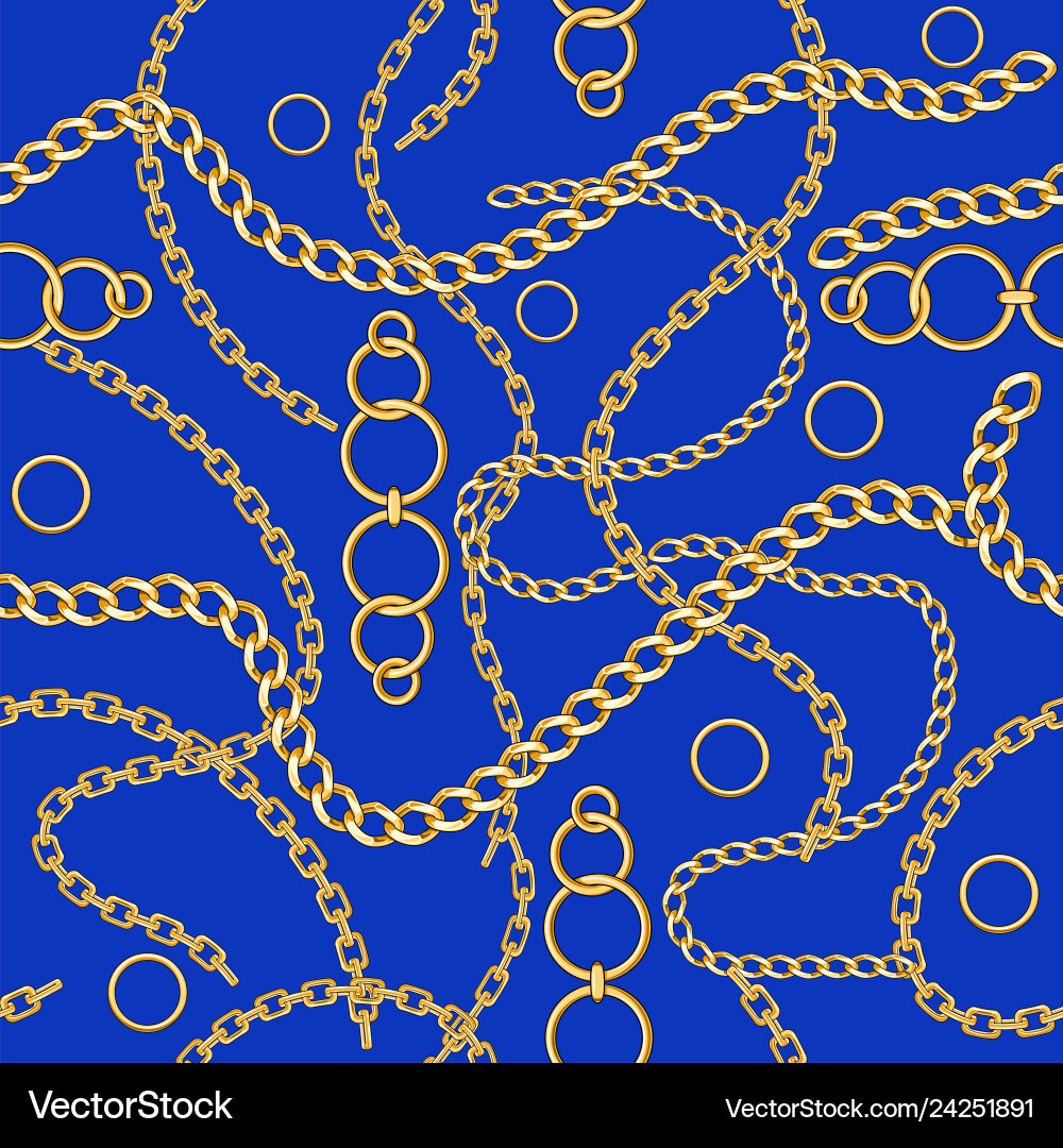 Blue seamless pattern chain Royalty Free Vector Image