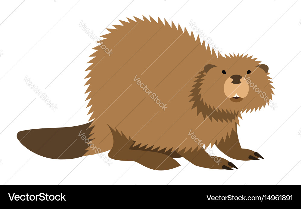 Cute beaver kids cartoon Royalty Free Vector Image