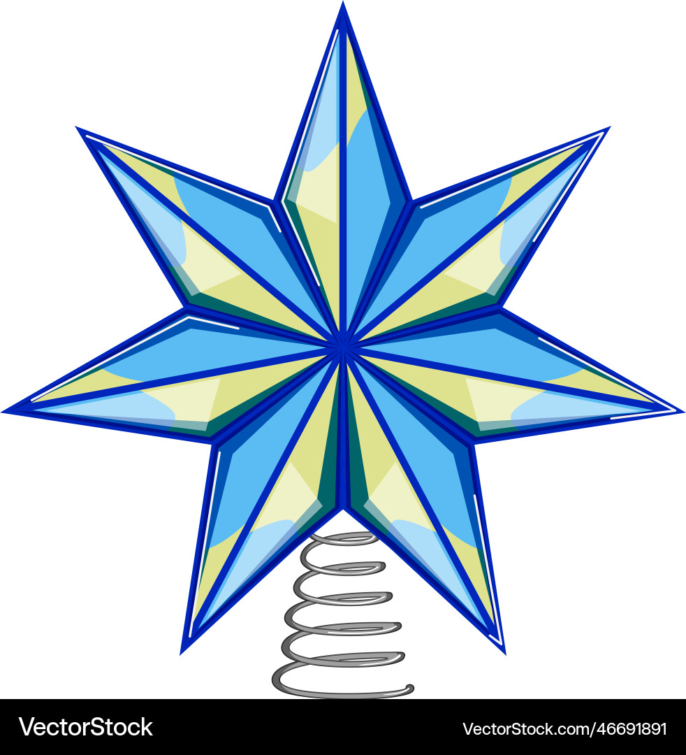 Decoration christmas star cartoon Royalty Free Vector Image