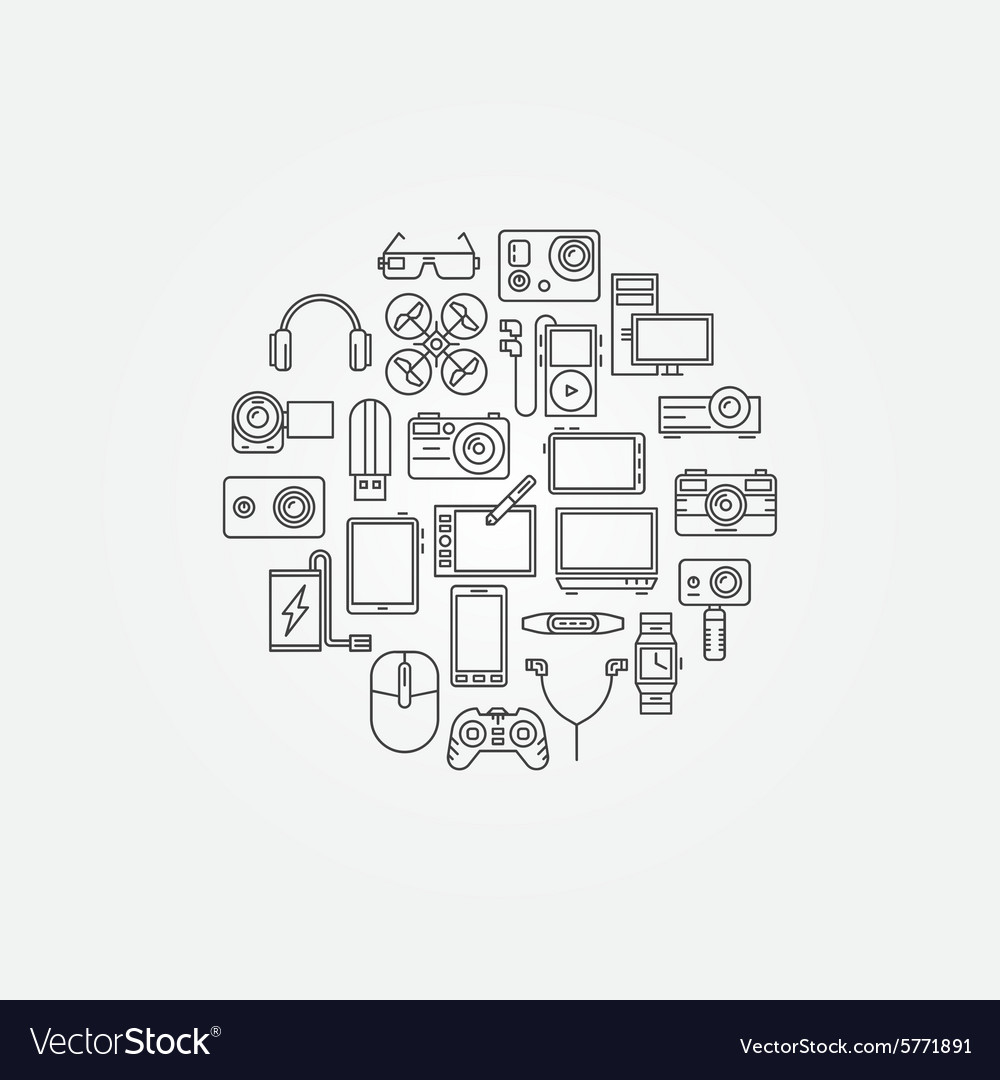 Gadgets Royalty Free Vector Image - VectorStock