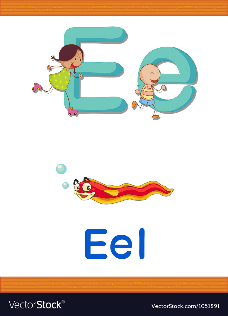 Learning Alphabet E Royalty Free Vector Image - VectorStock