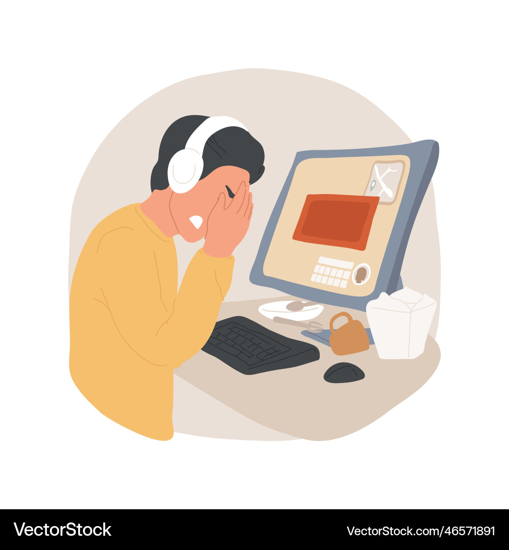 Lost in gaming isolated cartoon Royalty Free Vector Image