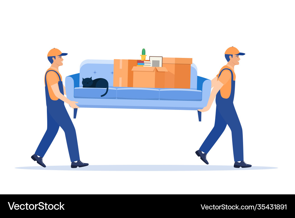 Moving service and delivery company Royalty Free Vector