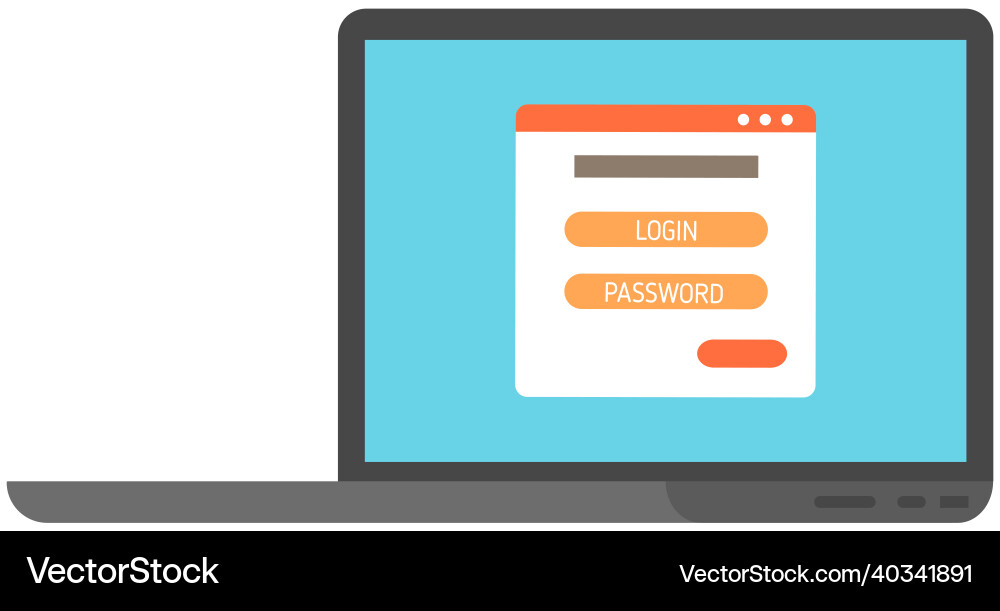 Online login form sign in page user profile Vector Image