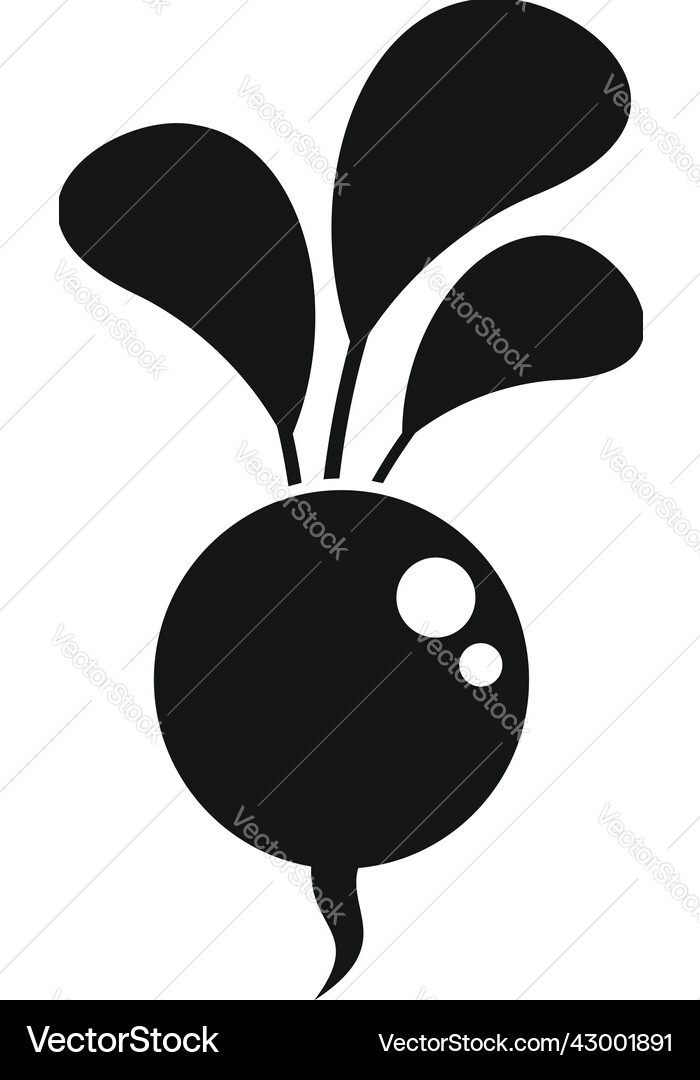 Radish icon simple eco farming Royalty Free Vector Image