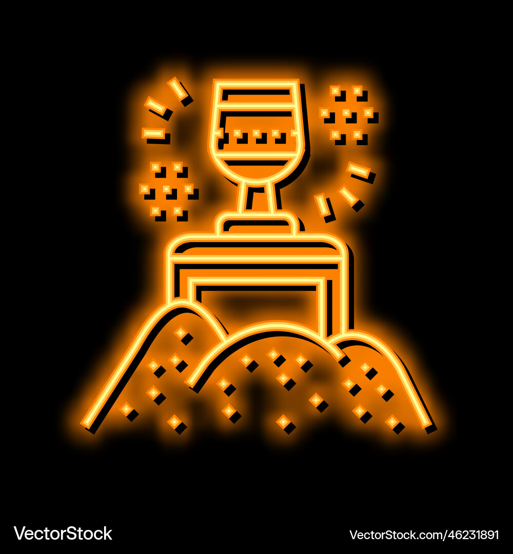 Relics treasure neon glow icon Royalty Free Vector Image