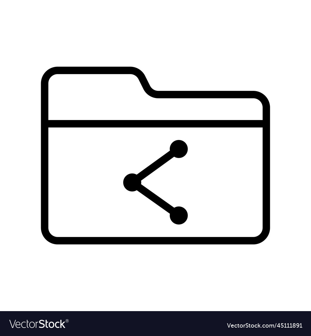 Share folder icon Royalty Free Vector Image - VectorStock