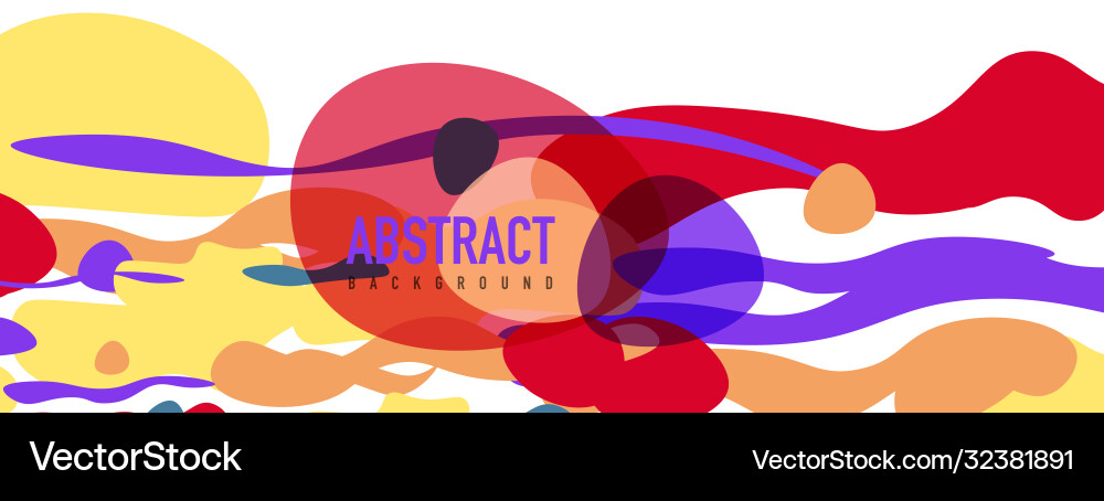 Trendy liquid style shapes abstract design Vector Image