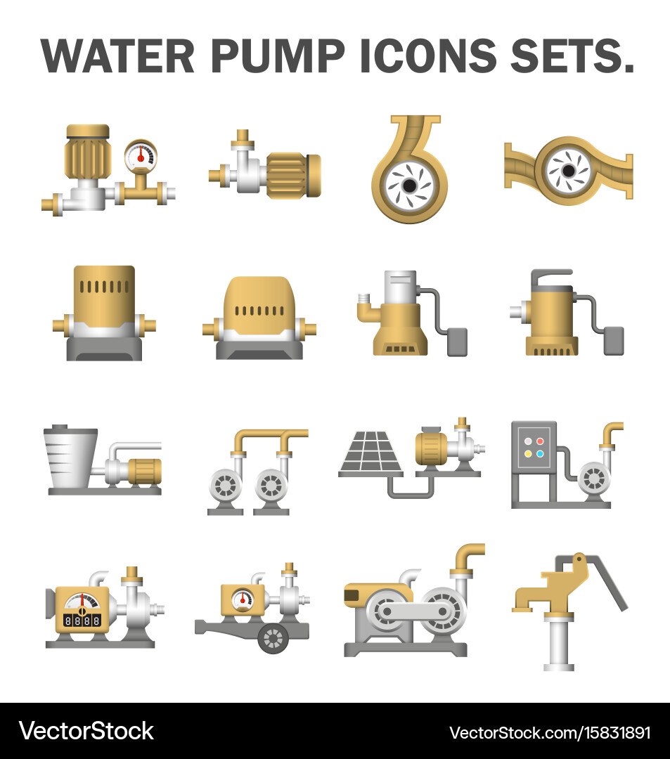 Water pump station Royalty Free Vector Image - VectorStock