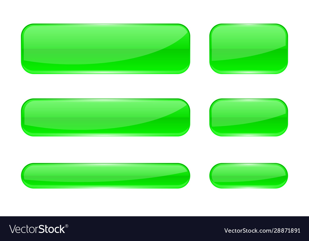 Web buttons green shiny rectangle icons Royalty Free Vector Web buttons green shiny rectangle icons Royalty Free Vector