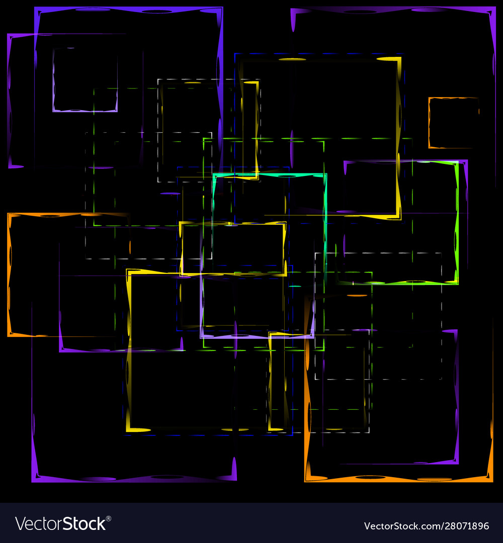 Abstract pattern colored neon patterned orange Vector Image