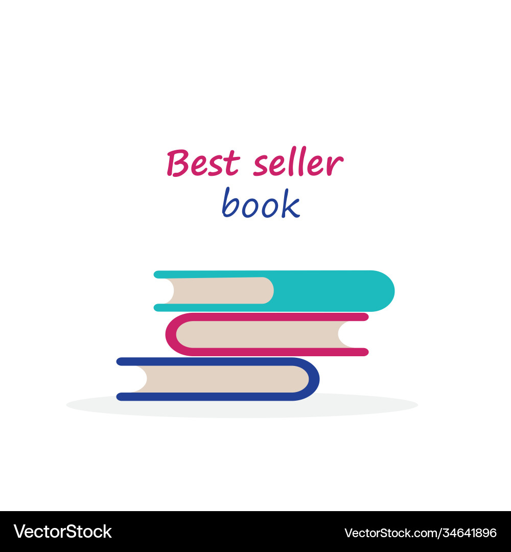 Best seller book flat design banner Royalty Free Vector