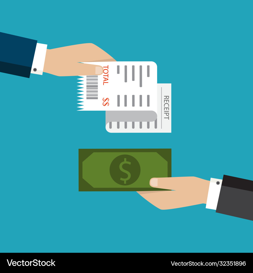 Bill atm financial checkpaper receipts icon Vector Image