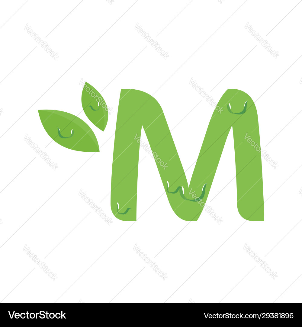 Fresh logo initial m Royalty Free Vector Image