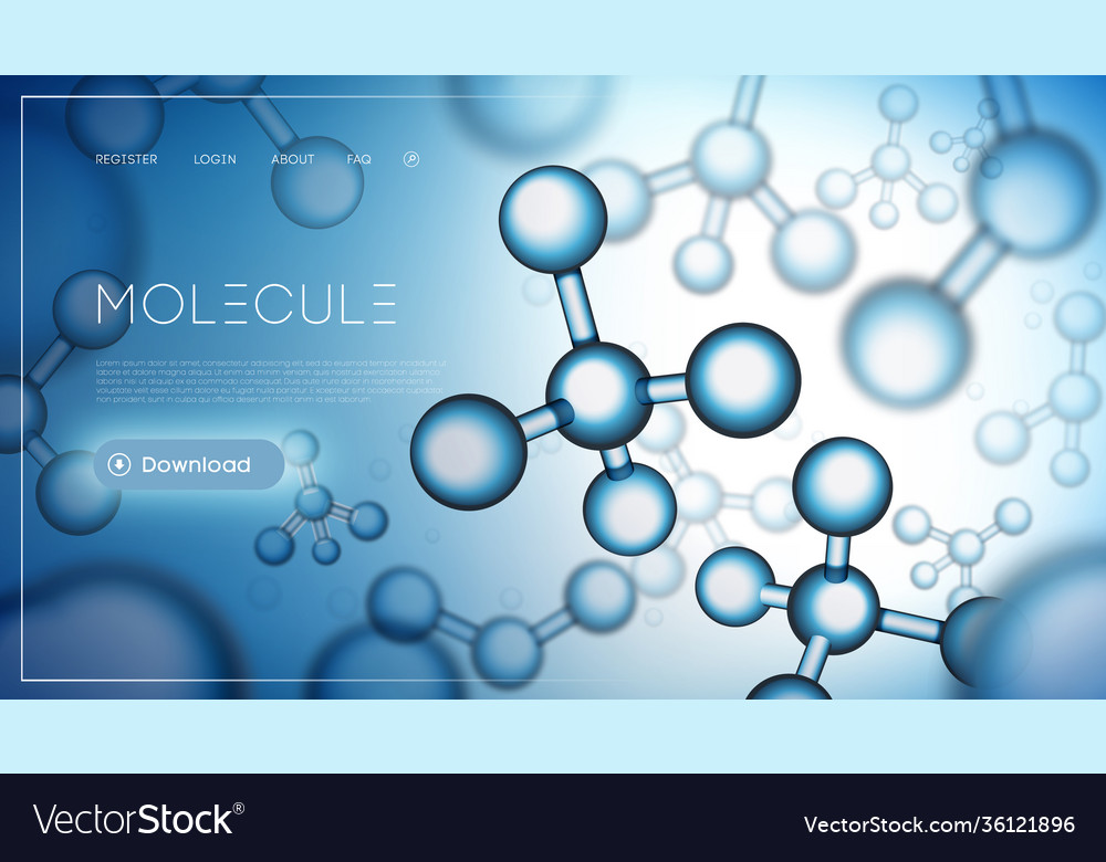 Molecular particles background compounding Vector Image