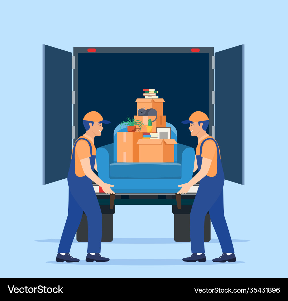 Moving service and delivery company Royalty Free Vector