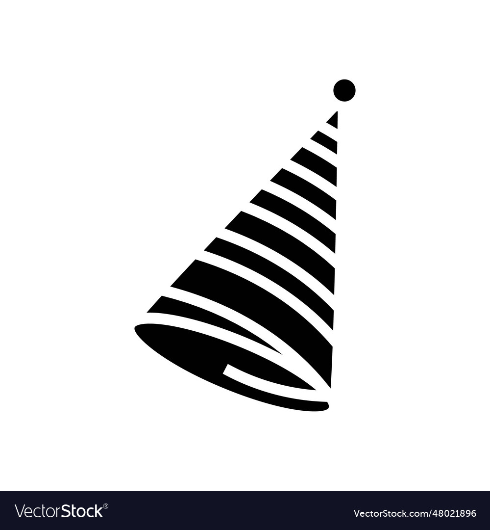 Party hat cap glyph icon Royalty Free Vector Image