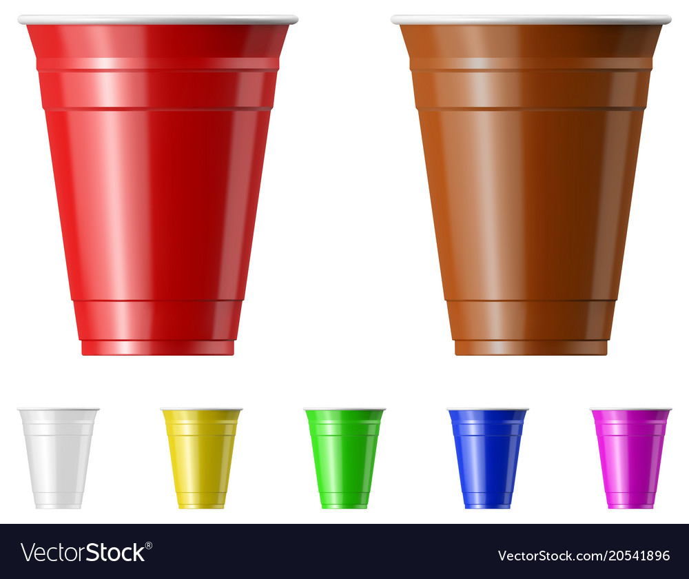 Plastic cup Royalty Free Vector Image - VectorStock