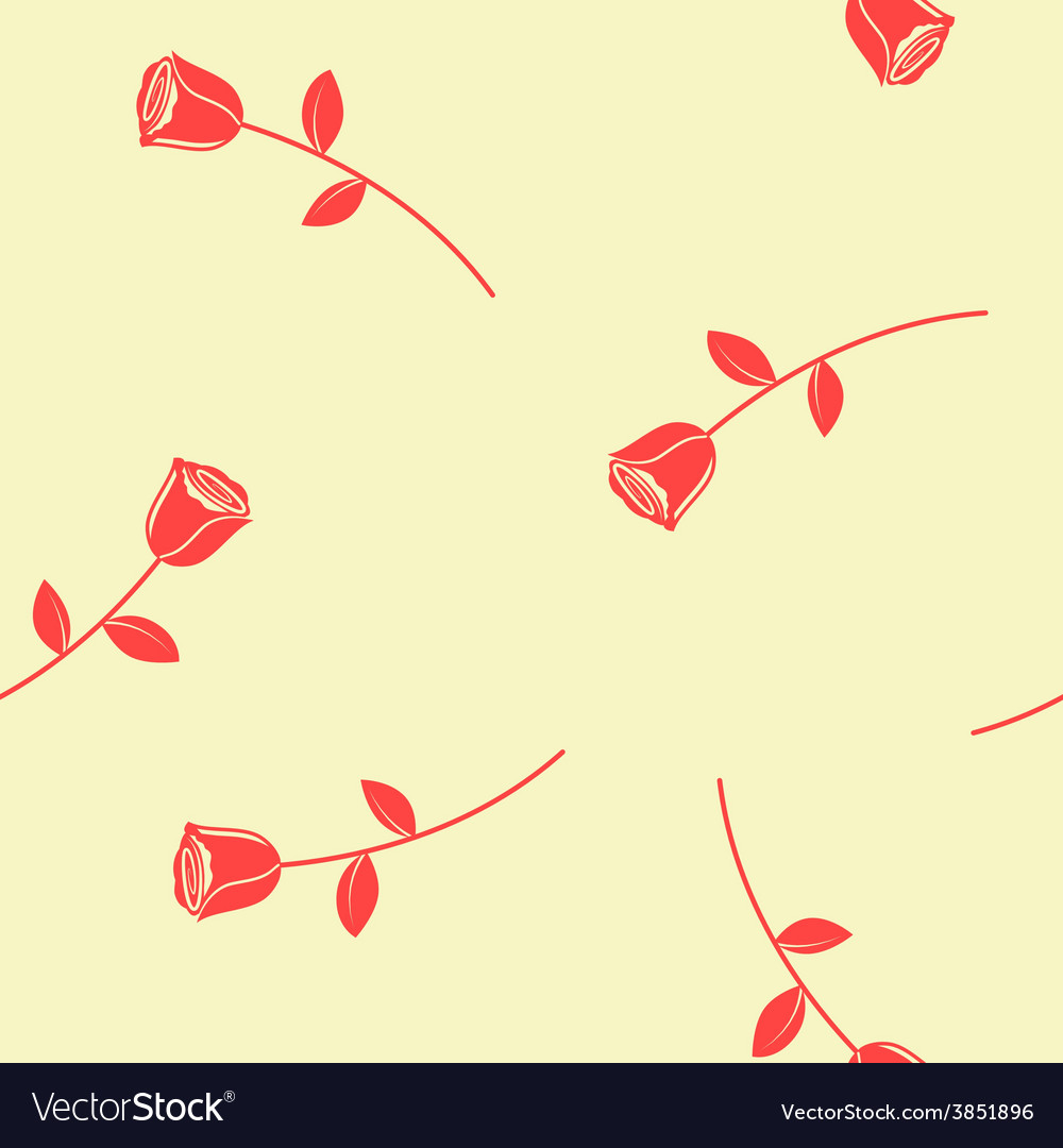 Roses seamless pattern Royalty Free Vector Image