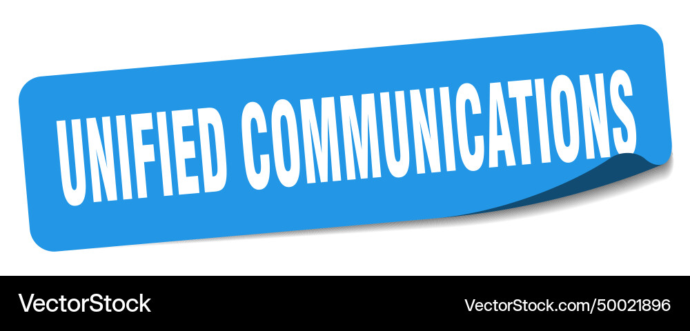 Unified communications sticker unified Royalty Free Vector