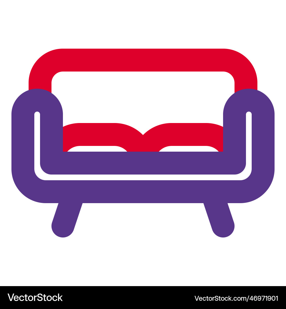 Couch a furniture for seating Royalty Free Vector Image