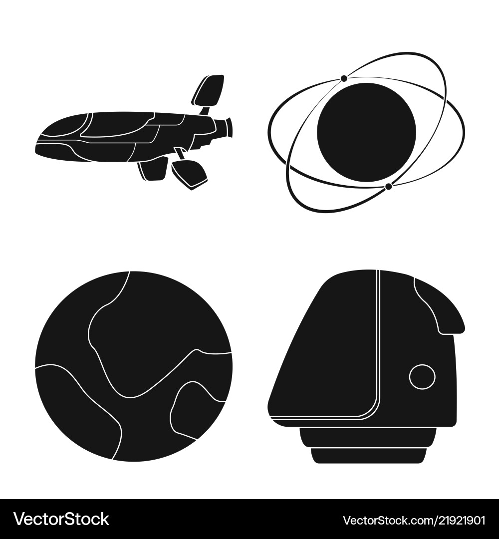 Design of mars and space logo collection Vector Image