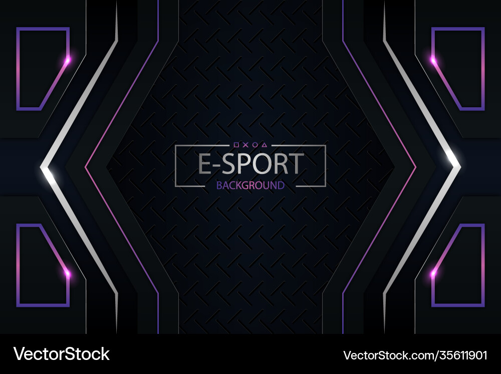 E-sports background purple style Royalty Free Vector Image