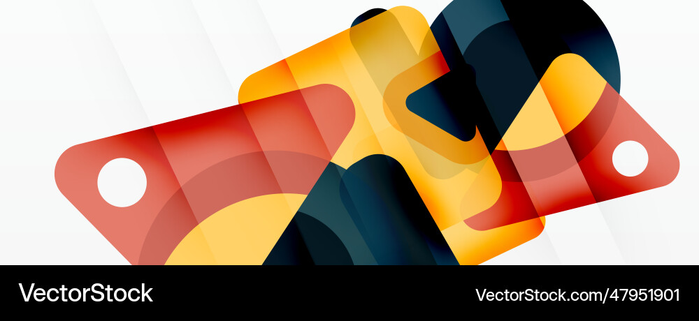 Line triangle square and circle primitive Vector Image