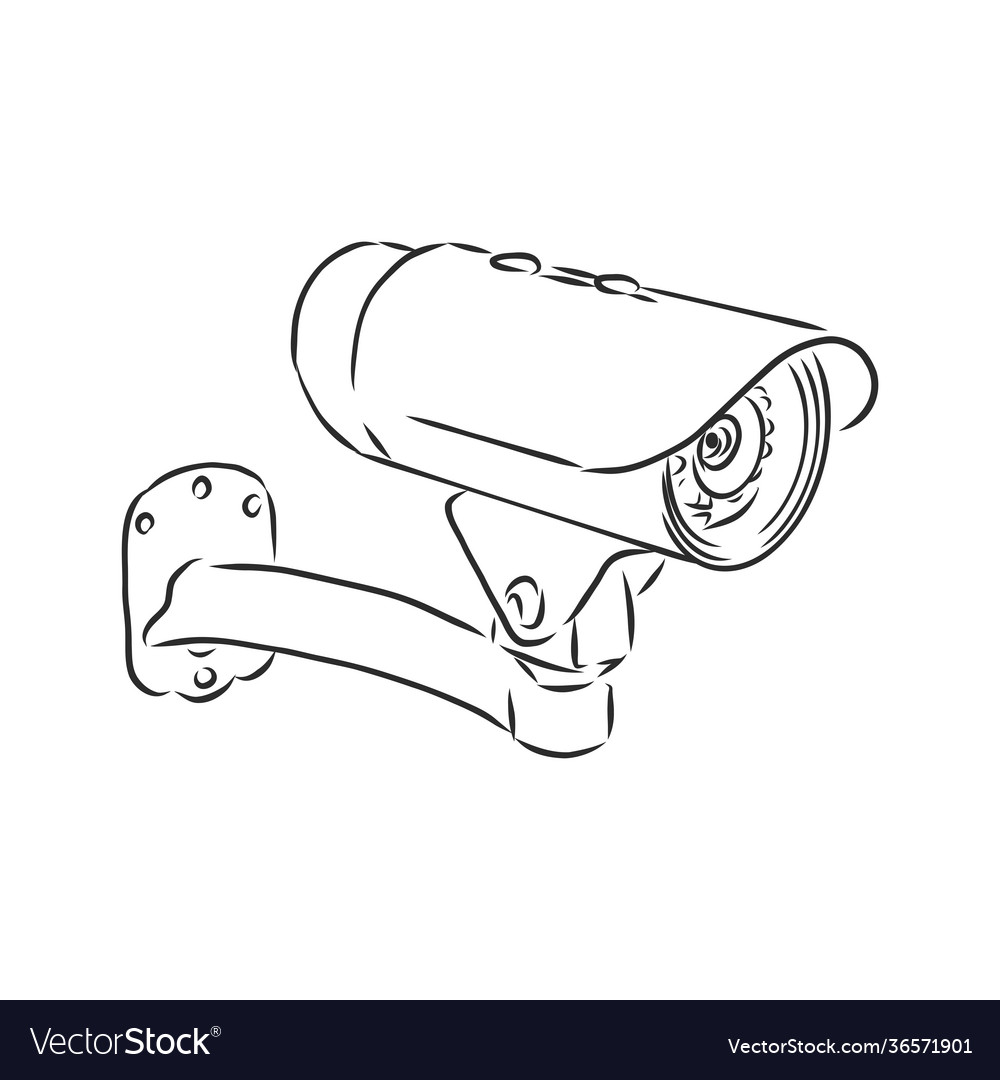 Outdoor surveillance camera security camera sketch Outdoor surveillance camera security camera sketch