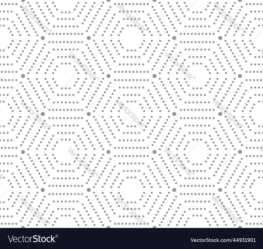 Seamless pattern with hexagonal dotted Royalty Free Vector
