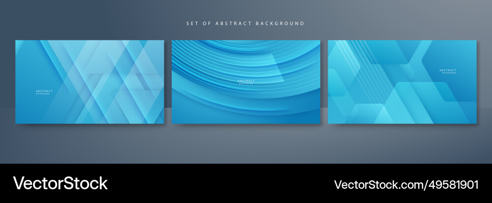 Set of modern blue abstract background Royalty Free Vector