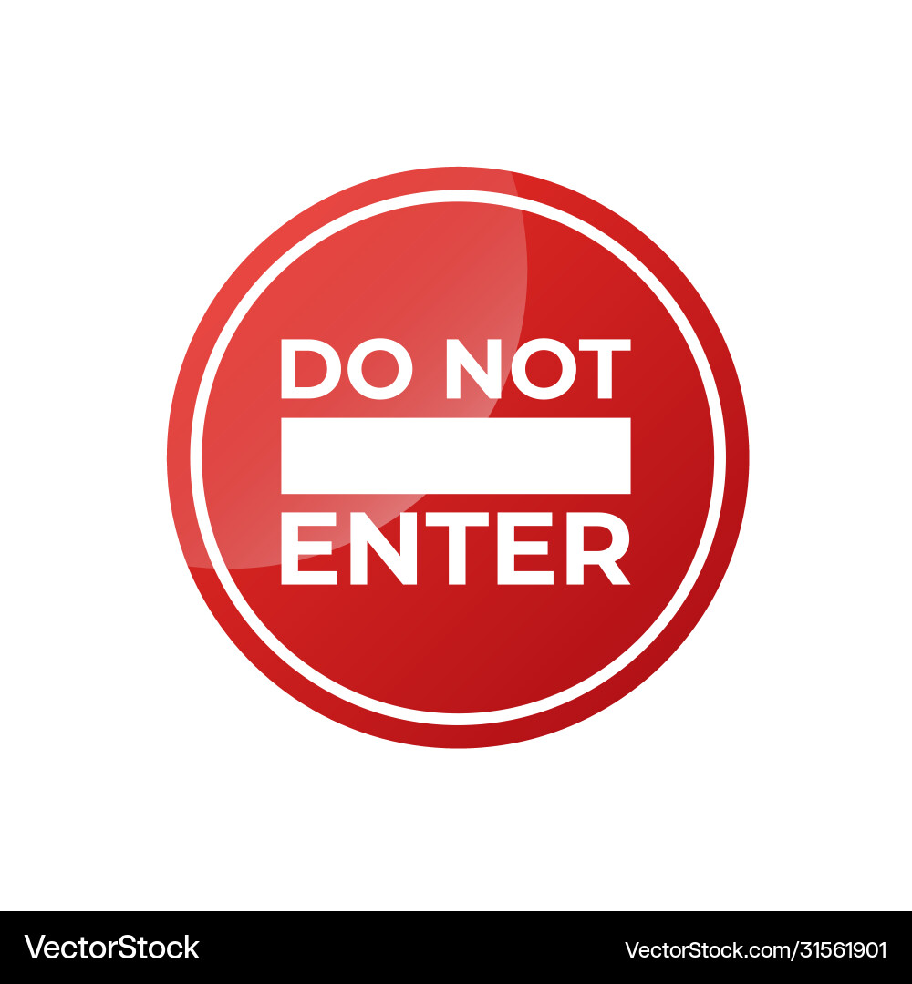 Stop sign icon do not enter red color singe Vector Image
