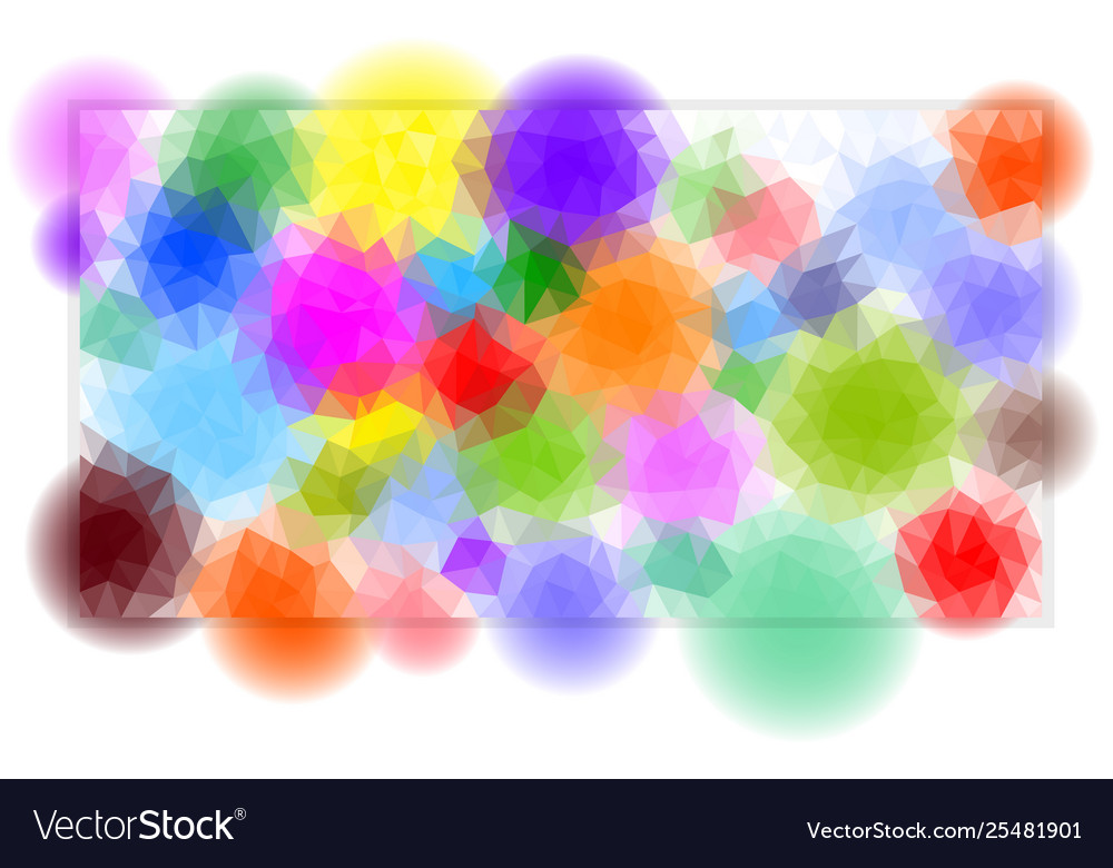 Triangular geometric background with frame Vector Image